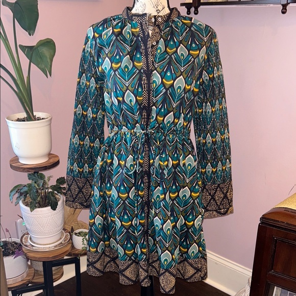 Garrie B | Dresses | Garrie B Teal And Black Long Sleeve Dress | Poshmark